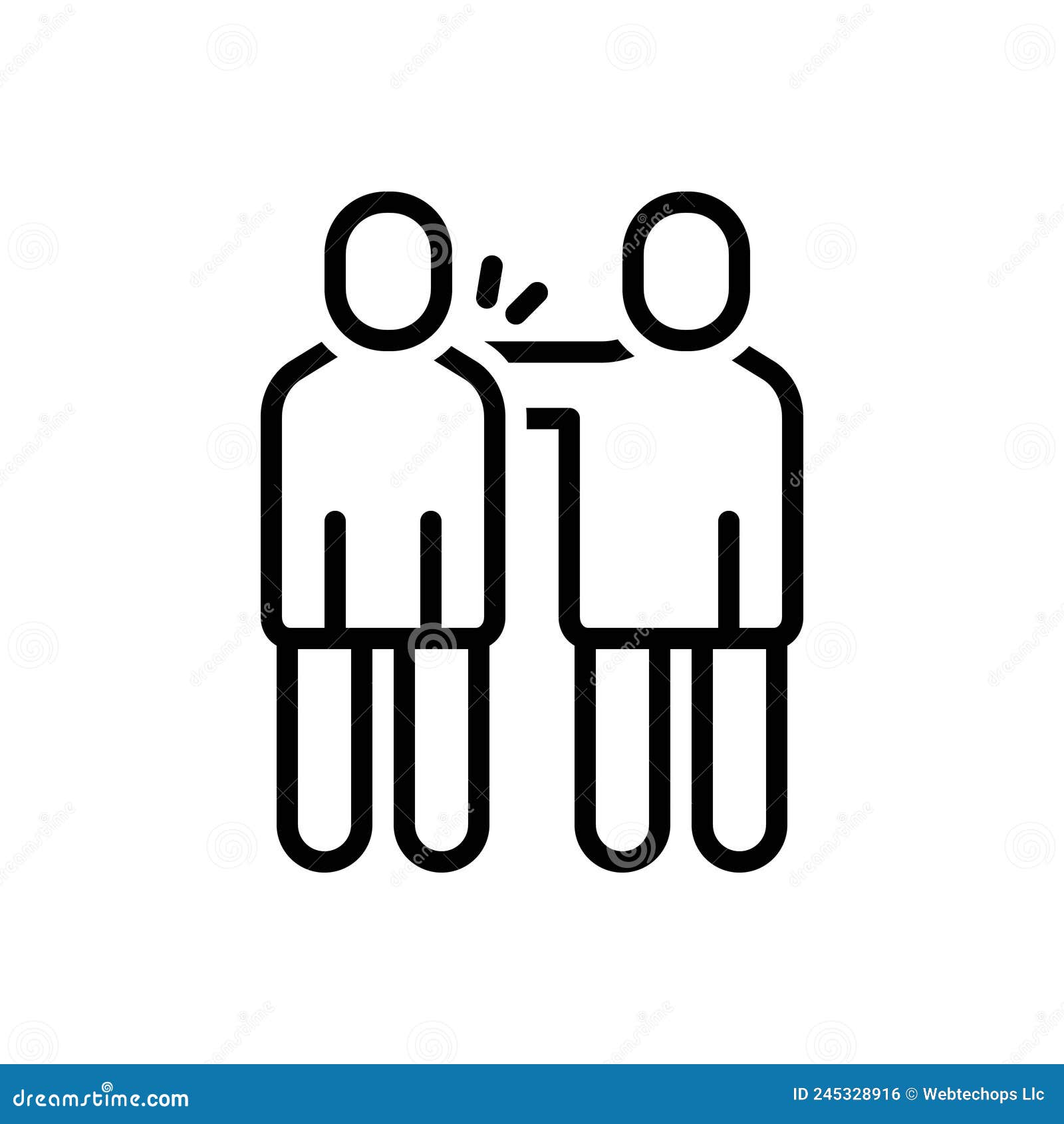 Black Line Icon for Pat, Human and Friend Stock Vector - Illustration ...