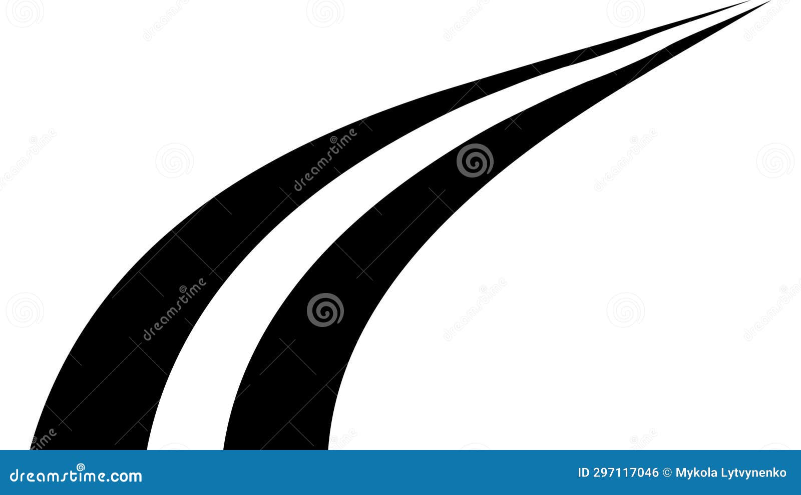 Icon Path Two Winding Roads, Path To Future, Smooth Turn Stock ...
