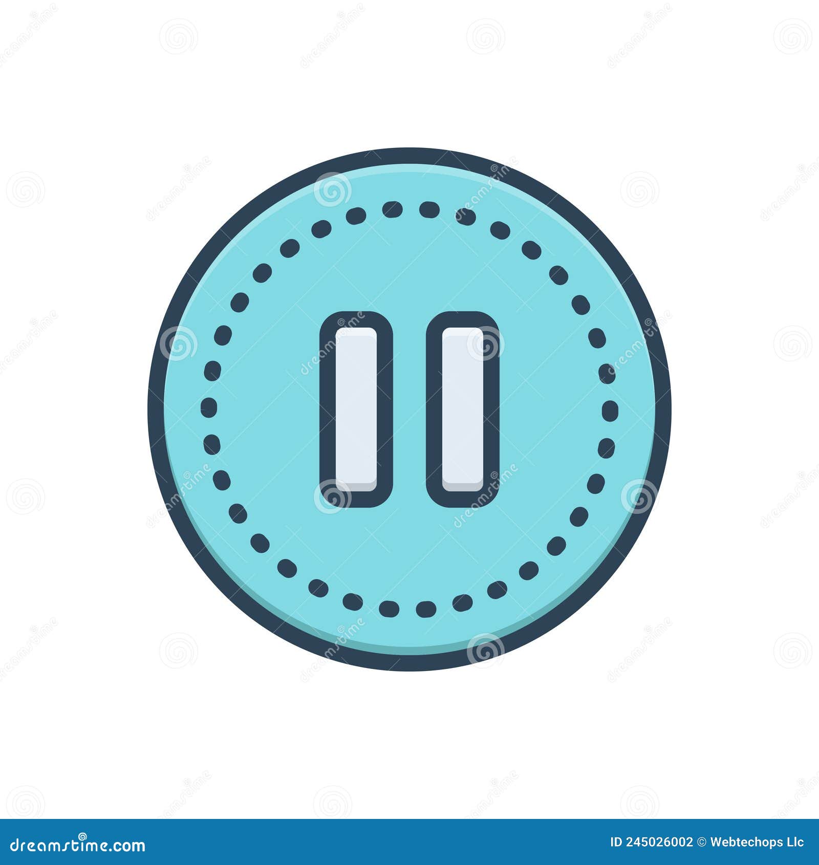 Color Illustration Icon for Pause, Standstill and Stoppage Stock ...