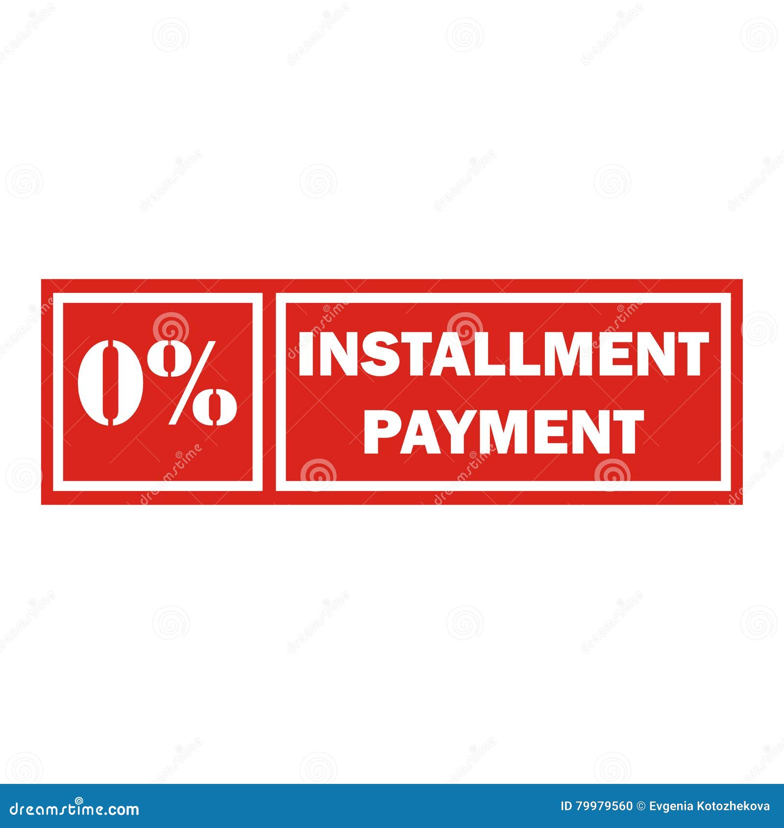 Icon Payment Installment Red Rectangular Frame Stock Vector ...
