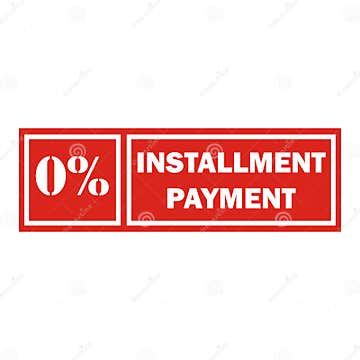 Icon Payment Installment Red Rectangular Frame Stock Vector - Illustration of label, percent ...