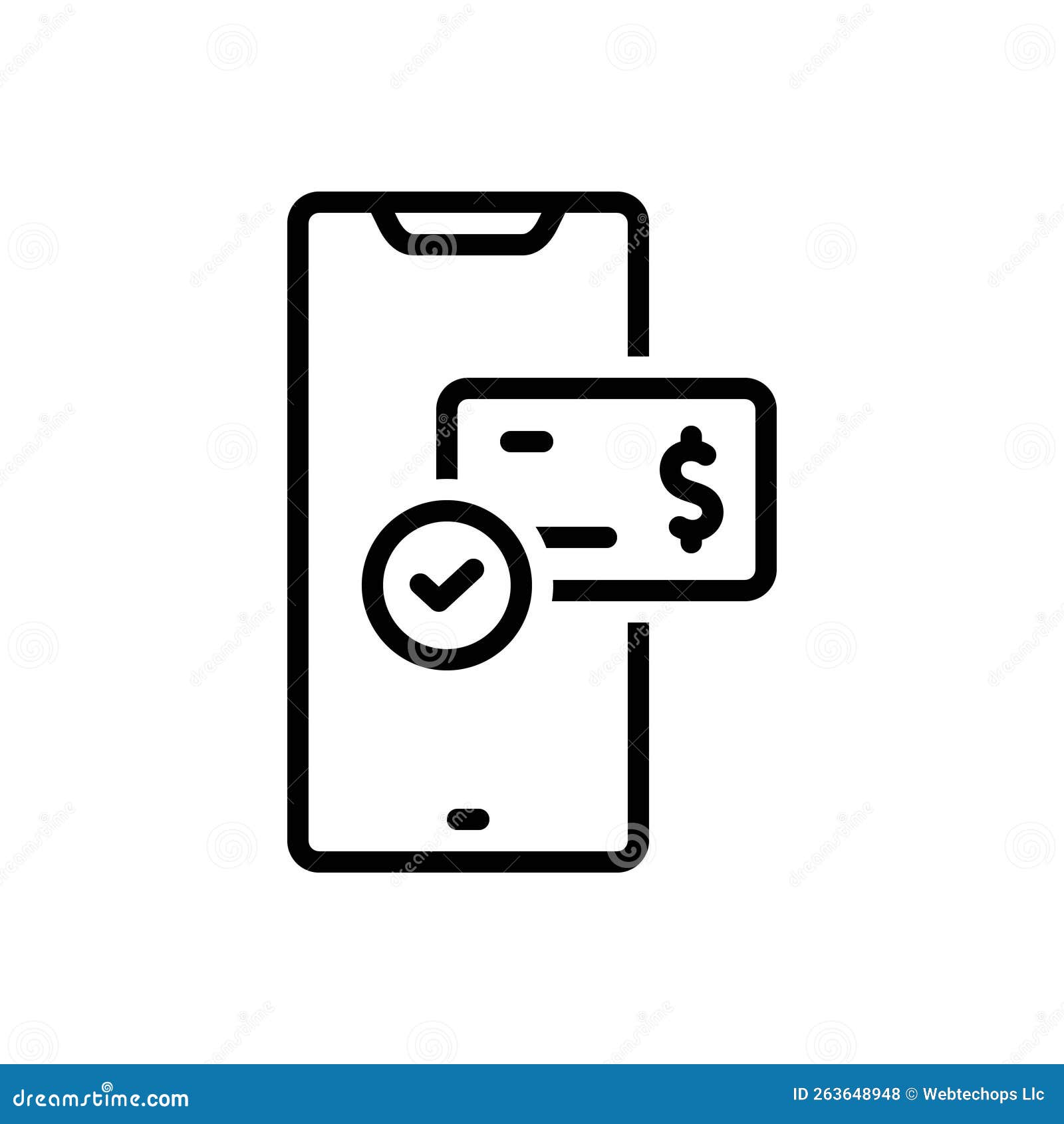 Black Line Icon for Pays, Salary and Payment Stock Vector ...