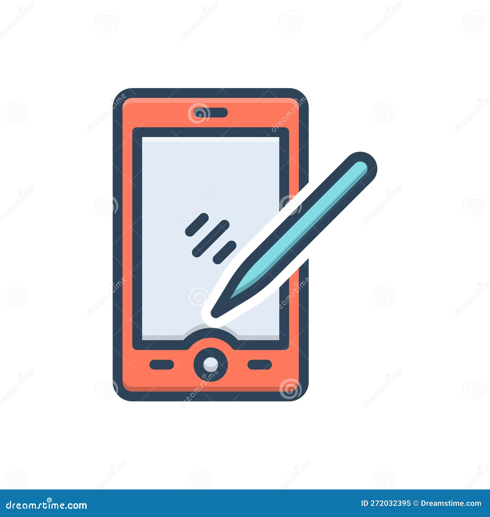 Color Illustration Icon for Pda, Phone and Wireless Stock Illustration ...