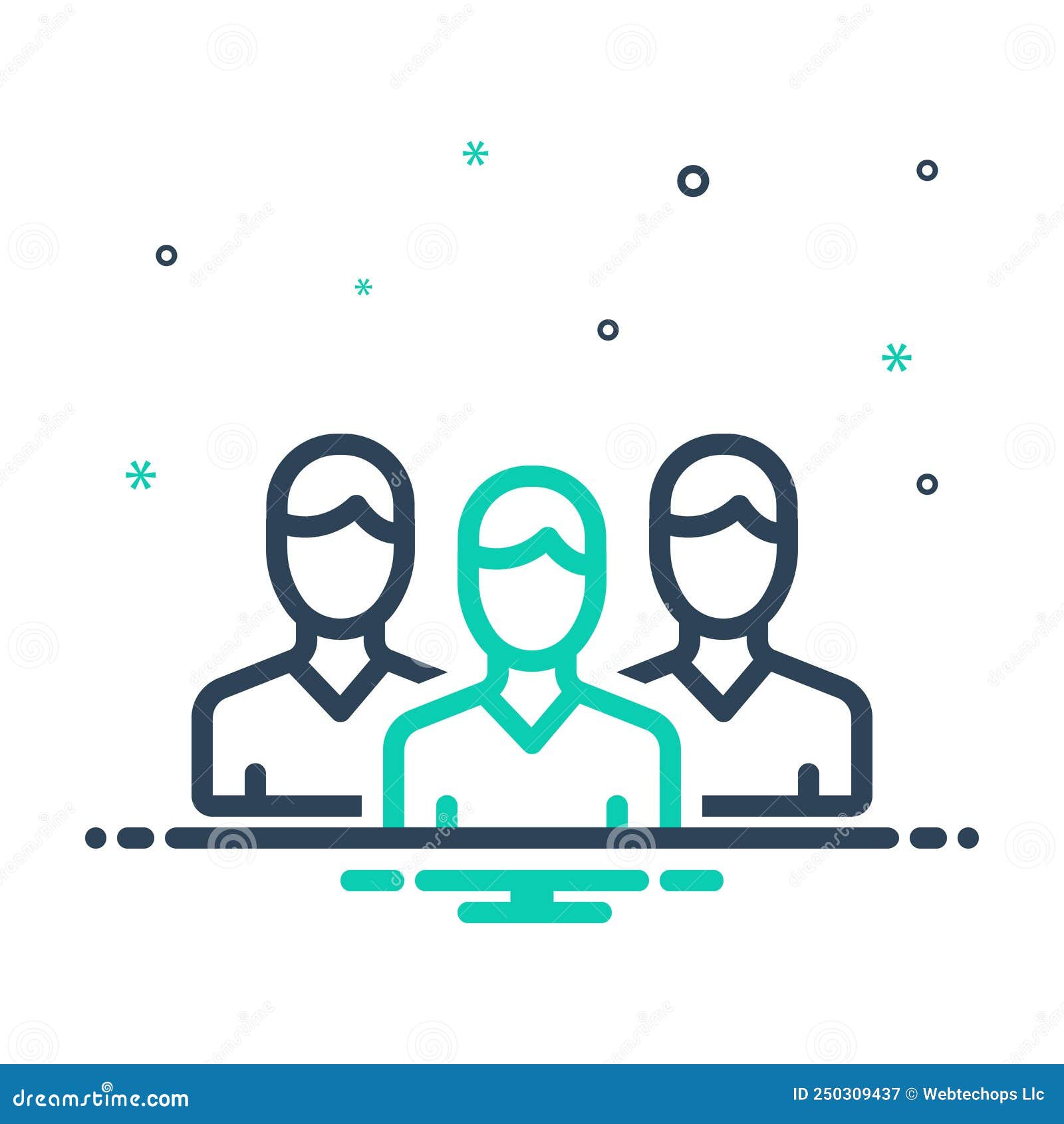 Associate Icon Vector Male Person User With Computer Monitor Screen ...