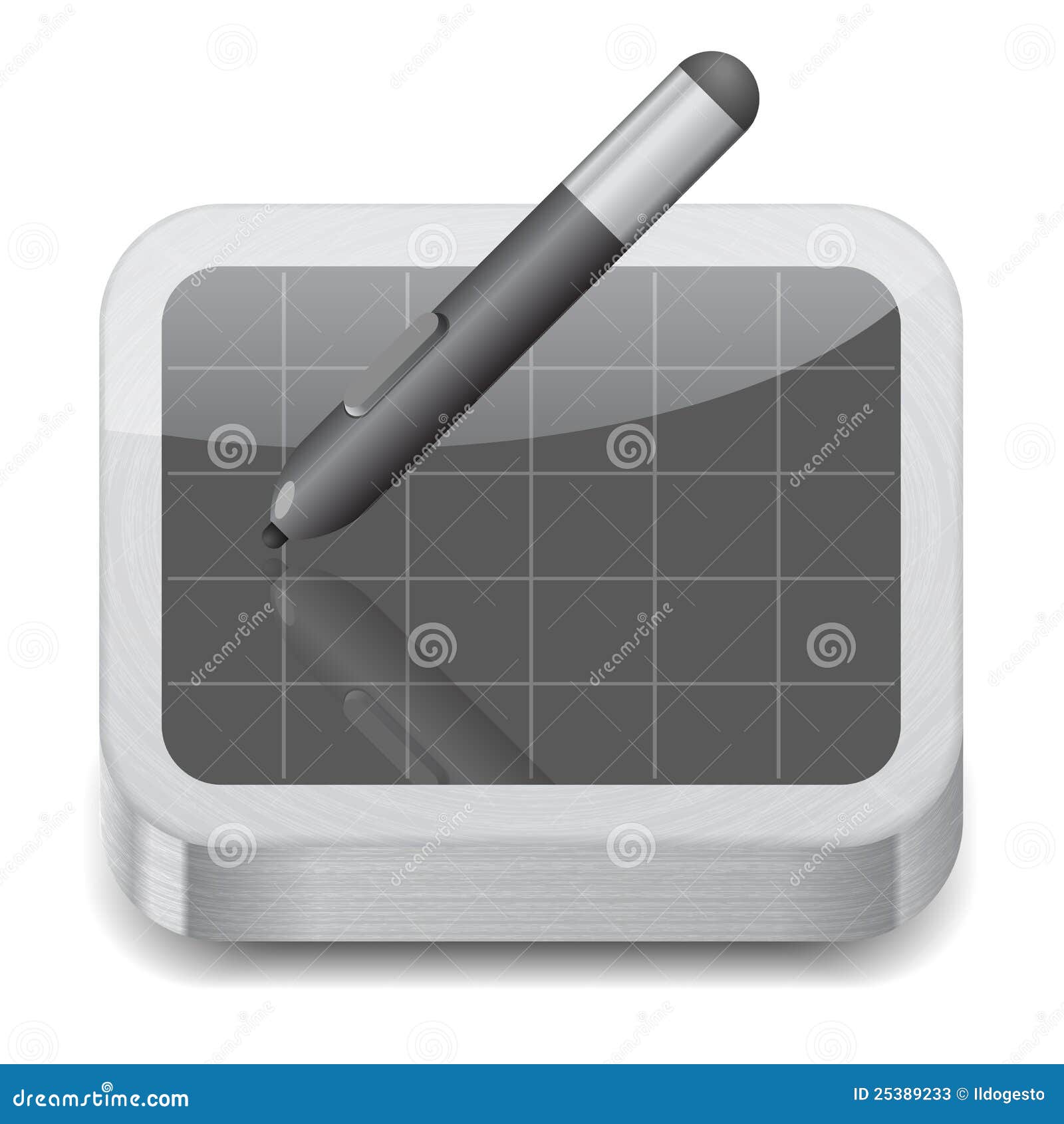 Icon for pen tablet stock vector. Illustration of graphic - 25389233
