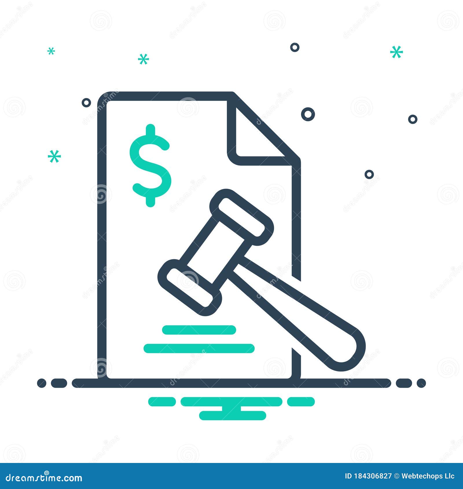 Mix Icon for Penalty, Fine and Chastisment Stock Vector - Illustration ...