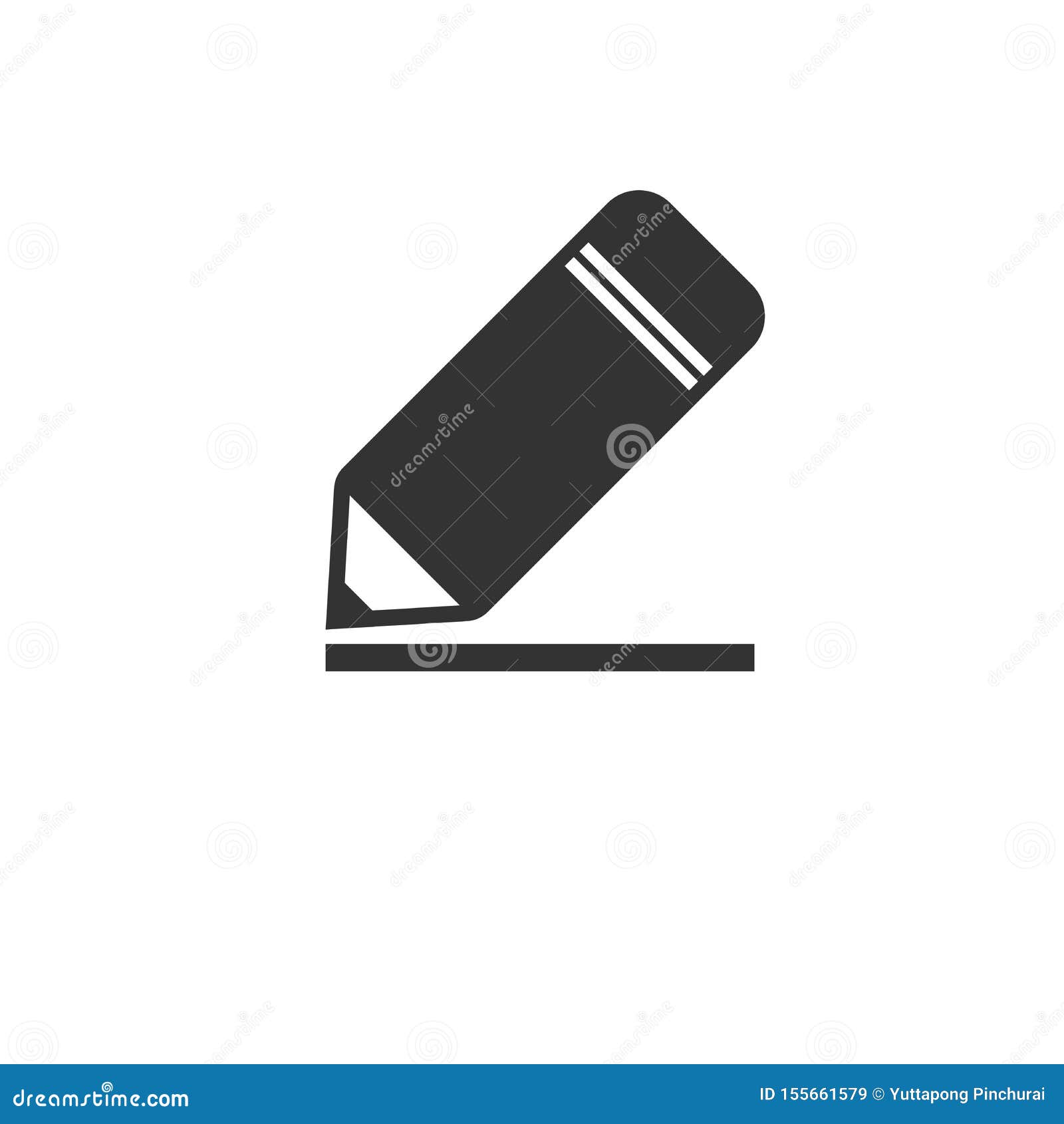 Icon Pencil Black. Vector. Illustrator. on White Background Stock ...