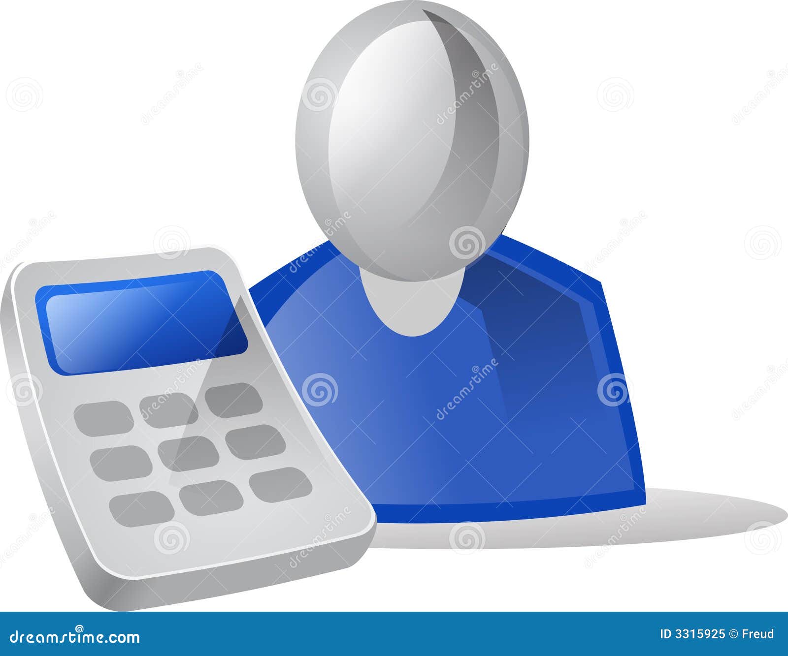 Icon People & Calculator Stock Illustration - Illustration of silver ...