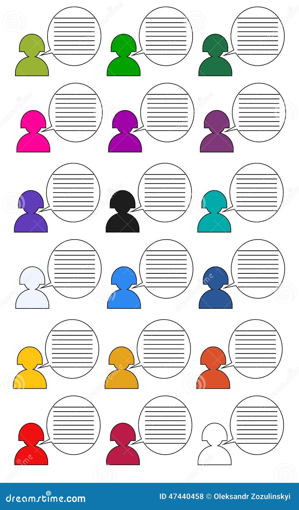 Icon People in Colors Metro Design. Raster Stock Illustration ...