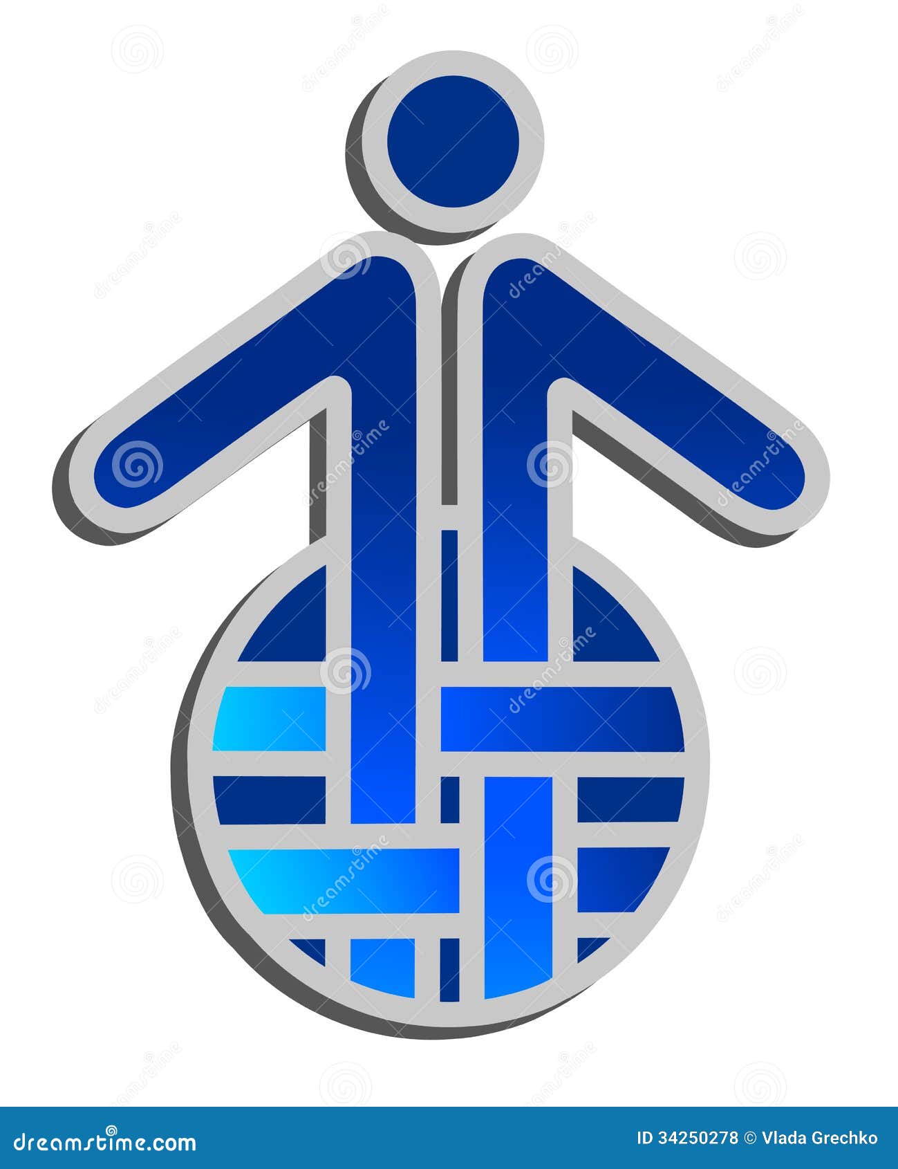 Icon people and planet stock vector. Illustration of color - 34250278