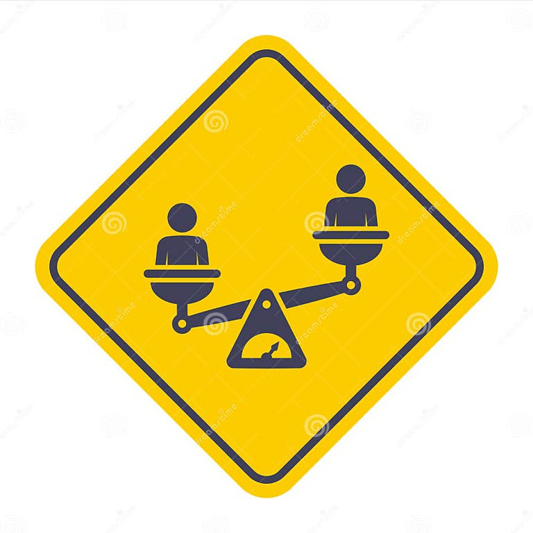 Icon People on Scales. Comparison of People Potential Stock ...