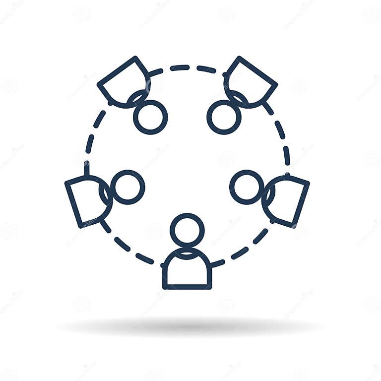 Icon People Working Together Stock Vector - Illustration of network ...