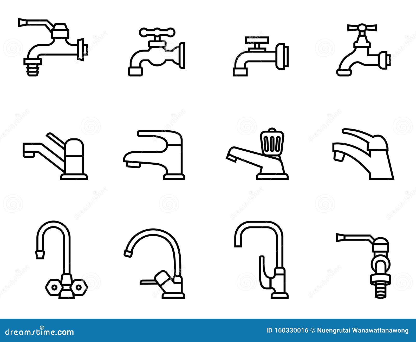 Faucet Vector Icon. Tap Sign. Bathroom Symbol Stock Vector ...