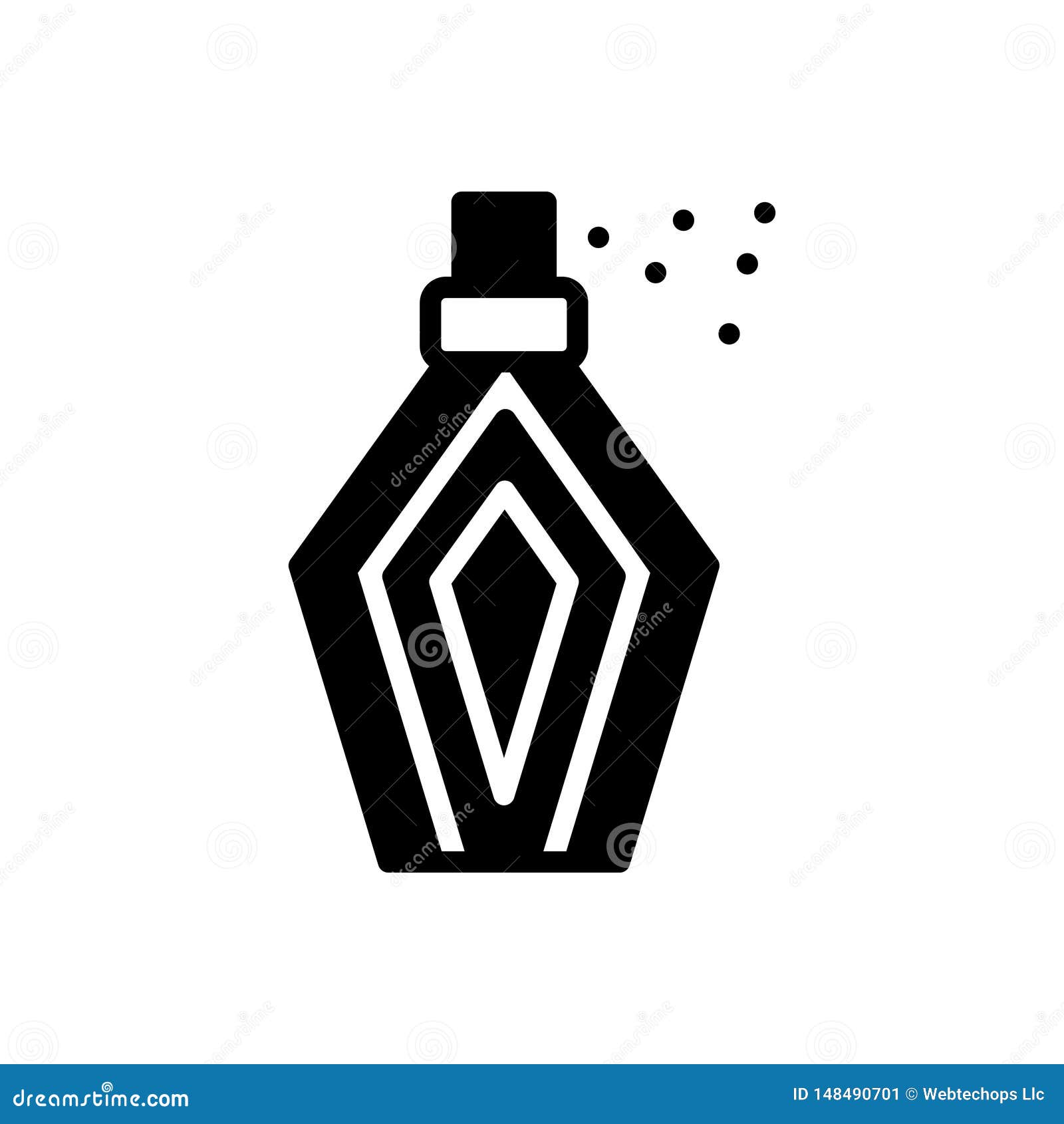 Black Solid Icon for Perfumes, Fragrance and Cosmetic Stock Vector ...