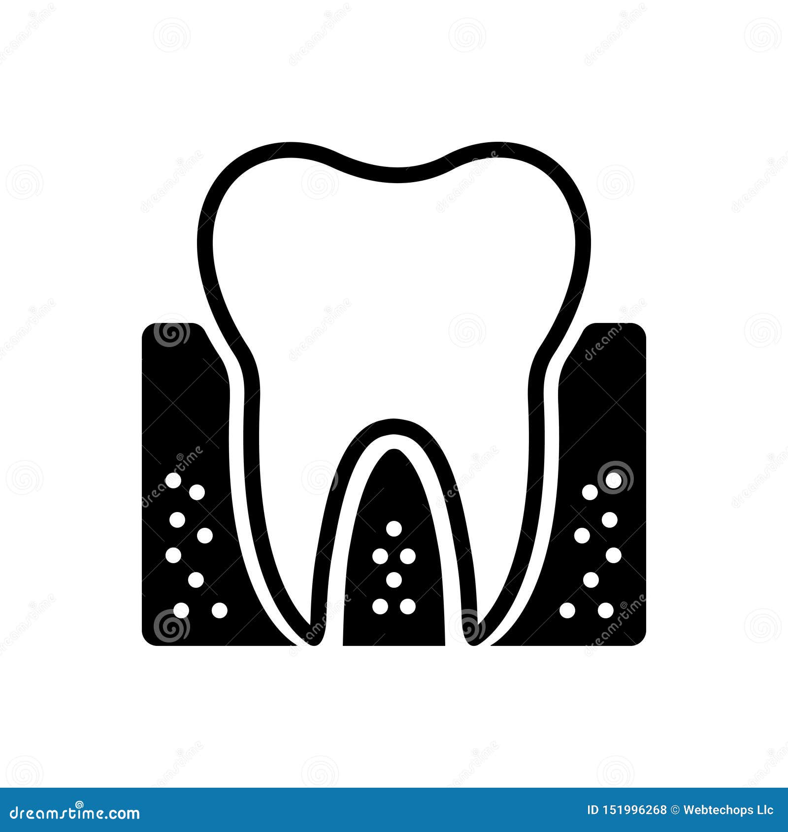 Black Solid Icon for Periodontics, Dental and Teeth Stock Vector ...