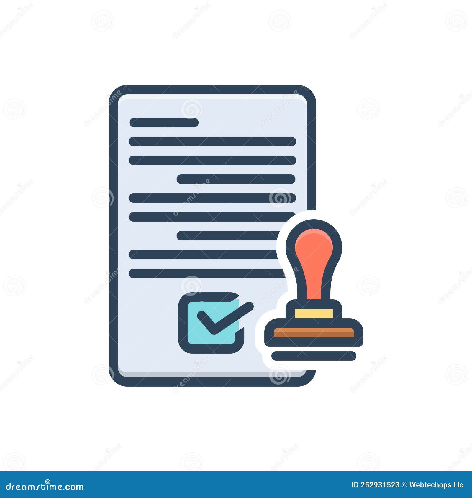 Color Illustration Icon for Permitted, Acceptable and Allowable Stock ...