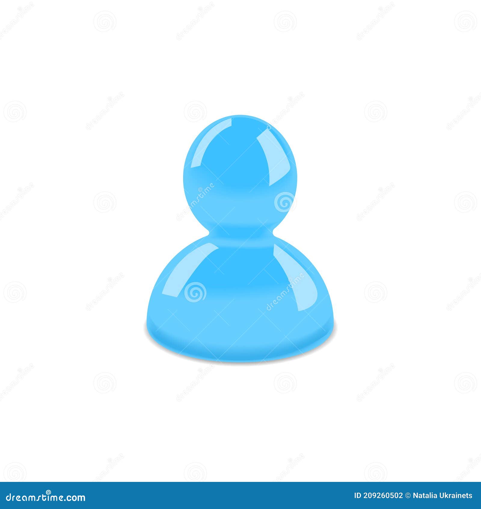 Icon person stock vector. Illustration of glossy, object - 209260502
