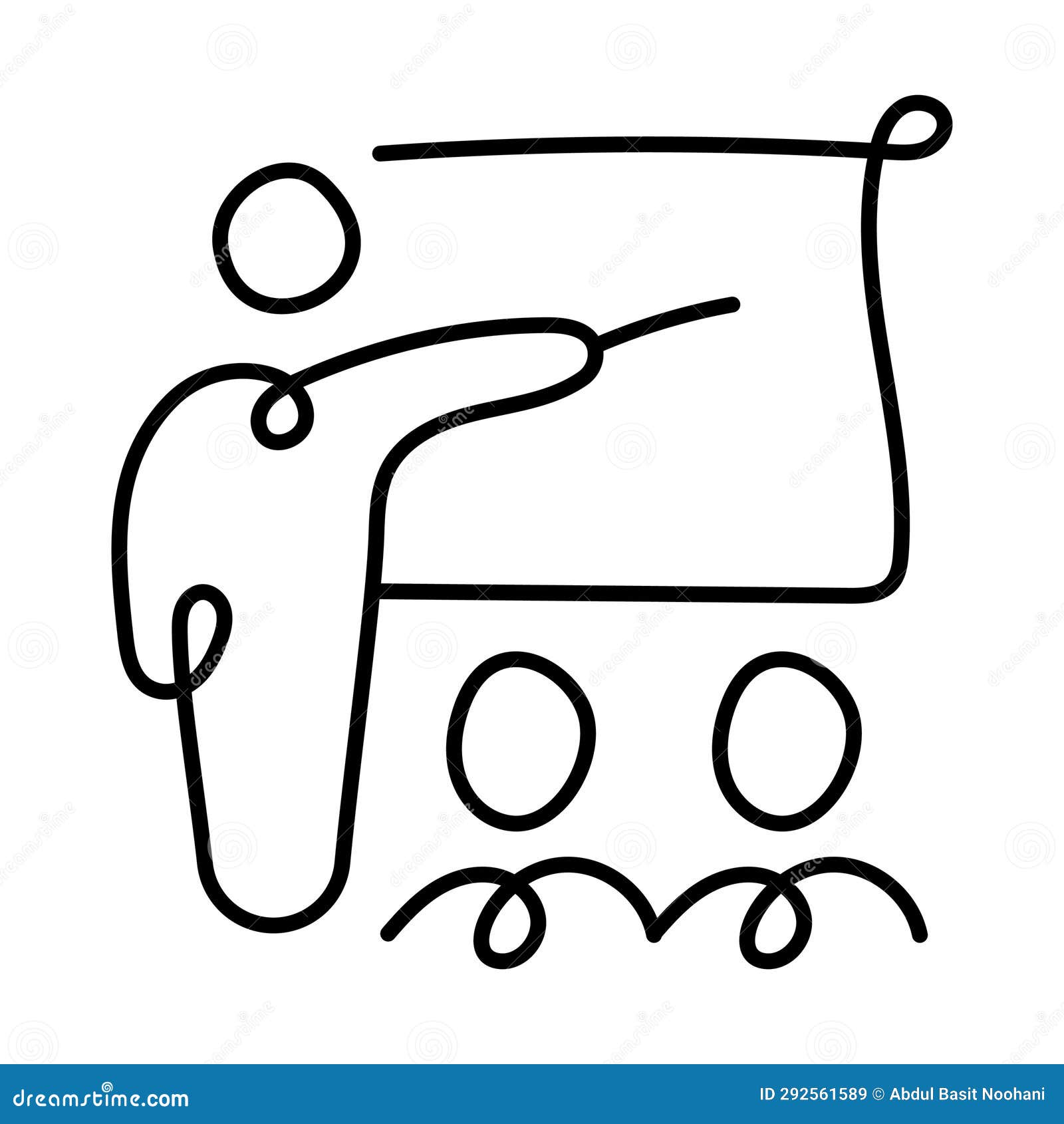 The Icon of a Person Teaching on a Board Signifies the Act of Knowledge ...