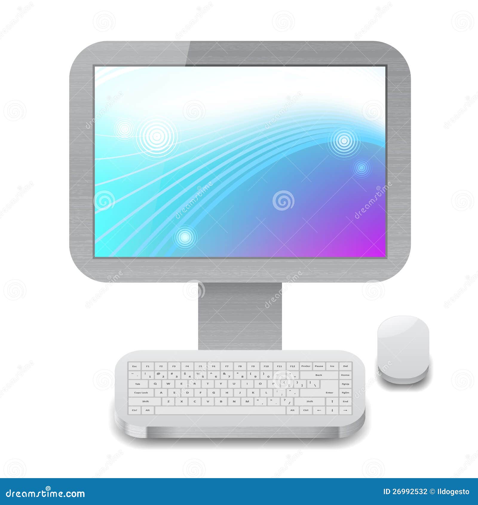 Icon for personal computer stock vector. Illustration of screen - 26992532