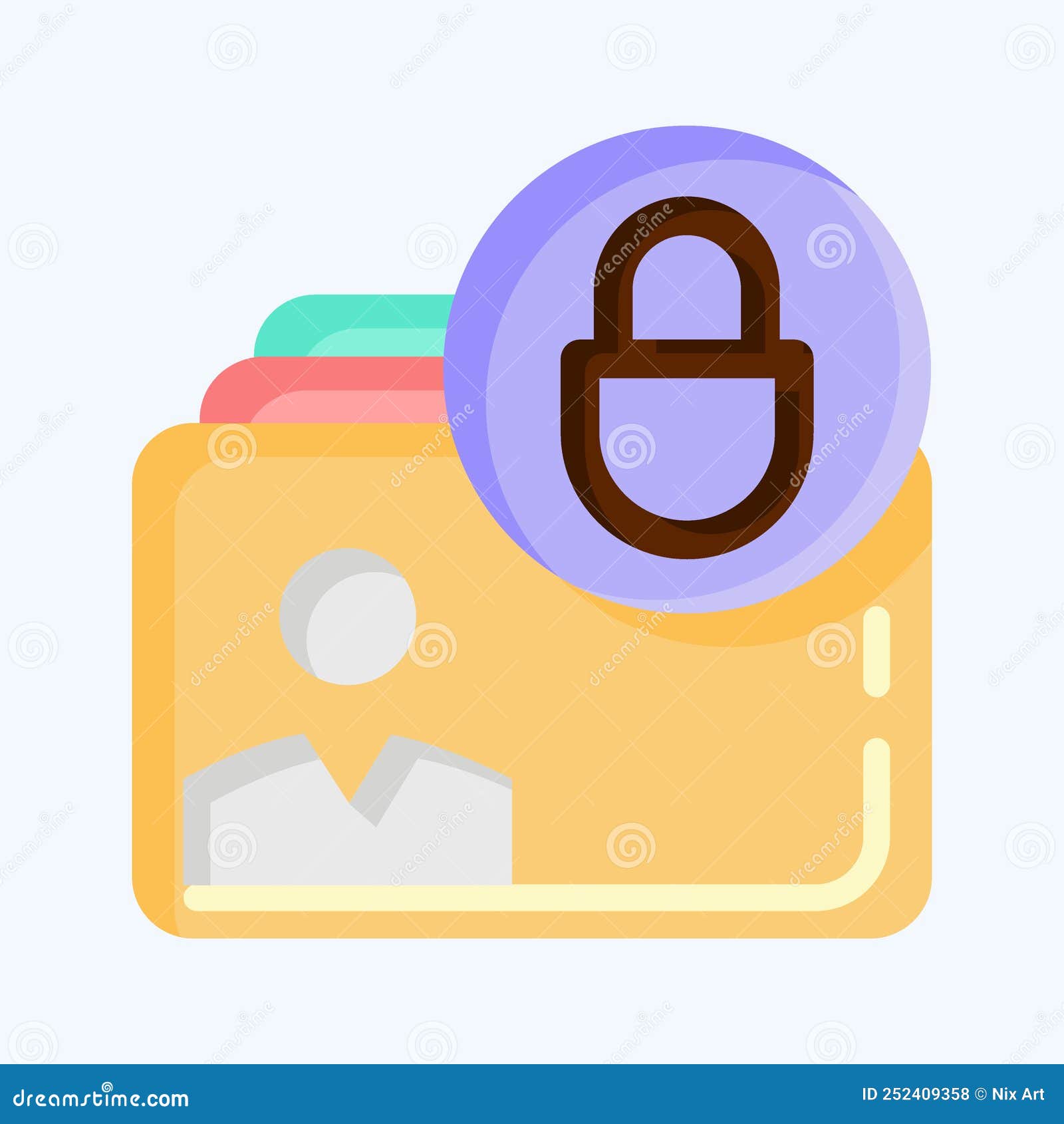 Icon Personal Data Protection. Suitable for Education Symbol. Flat ...