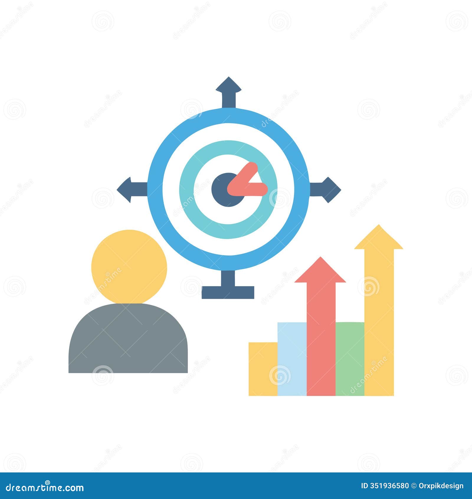 OKR Icon, Objectives And Key Results, Line Design Vector Illustration ...