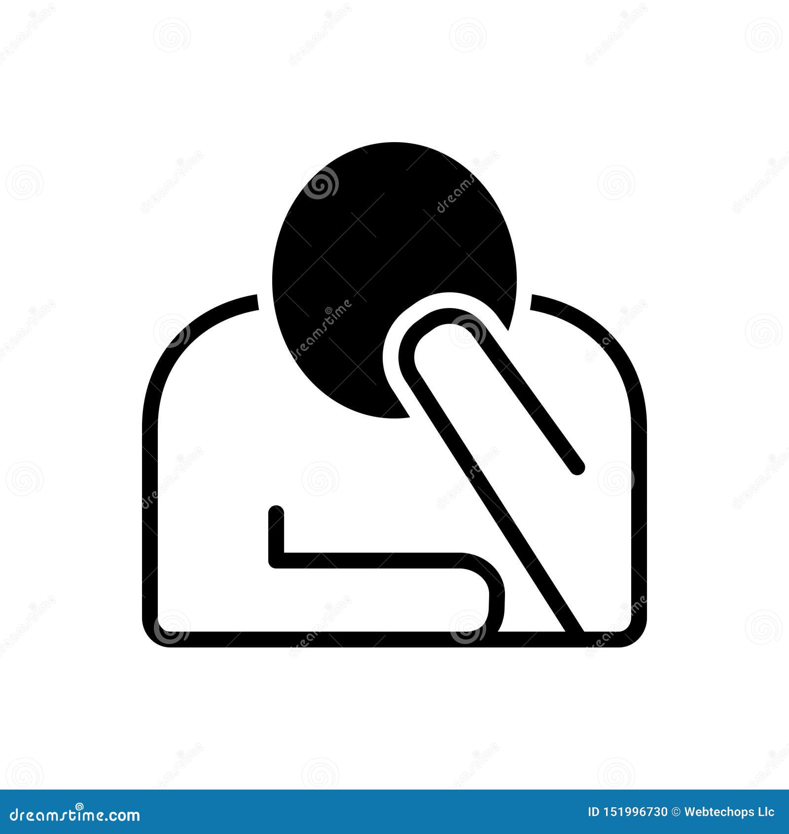 Black Solid Icon for Perturbation, Disorganizat and Sadness Stock ...