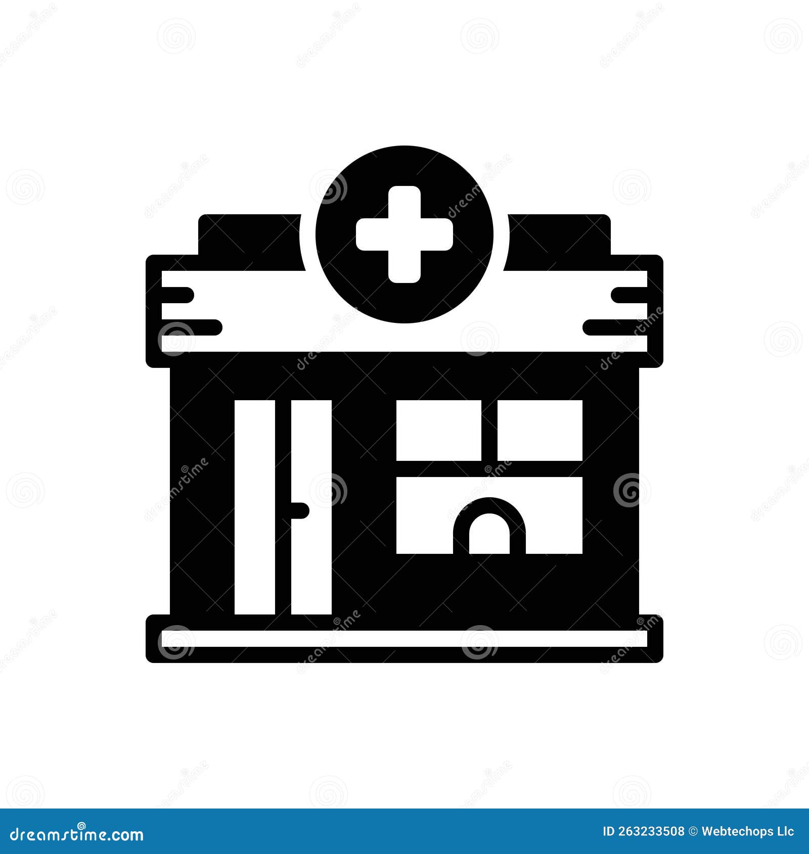 Black Solid Icon for Pharmacies, Dispensary and Drugstore Stock Vector ...