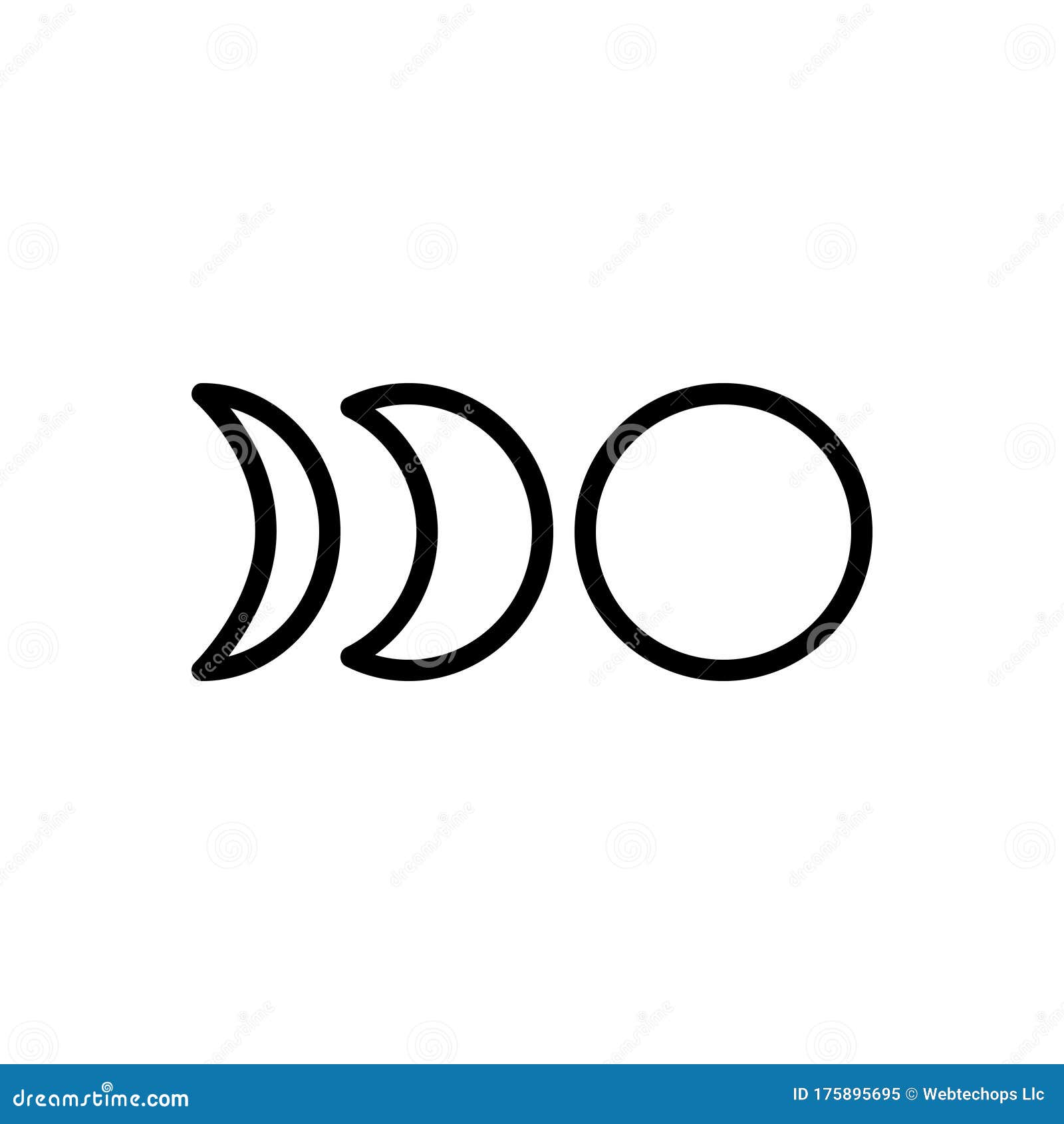 Black Line Icon for Phase, Shape and Astrology Stock Vector ...