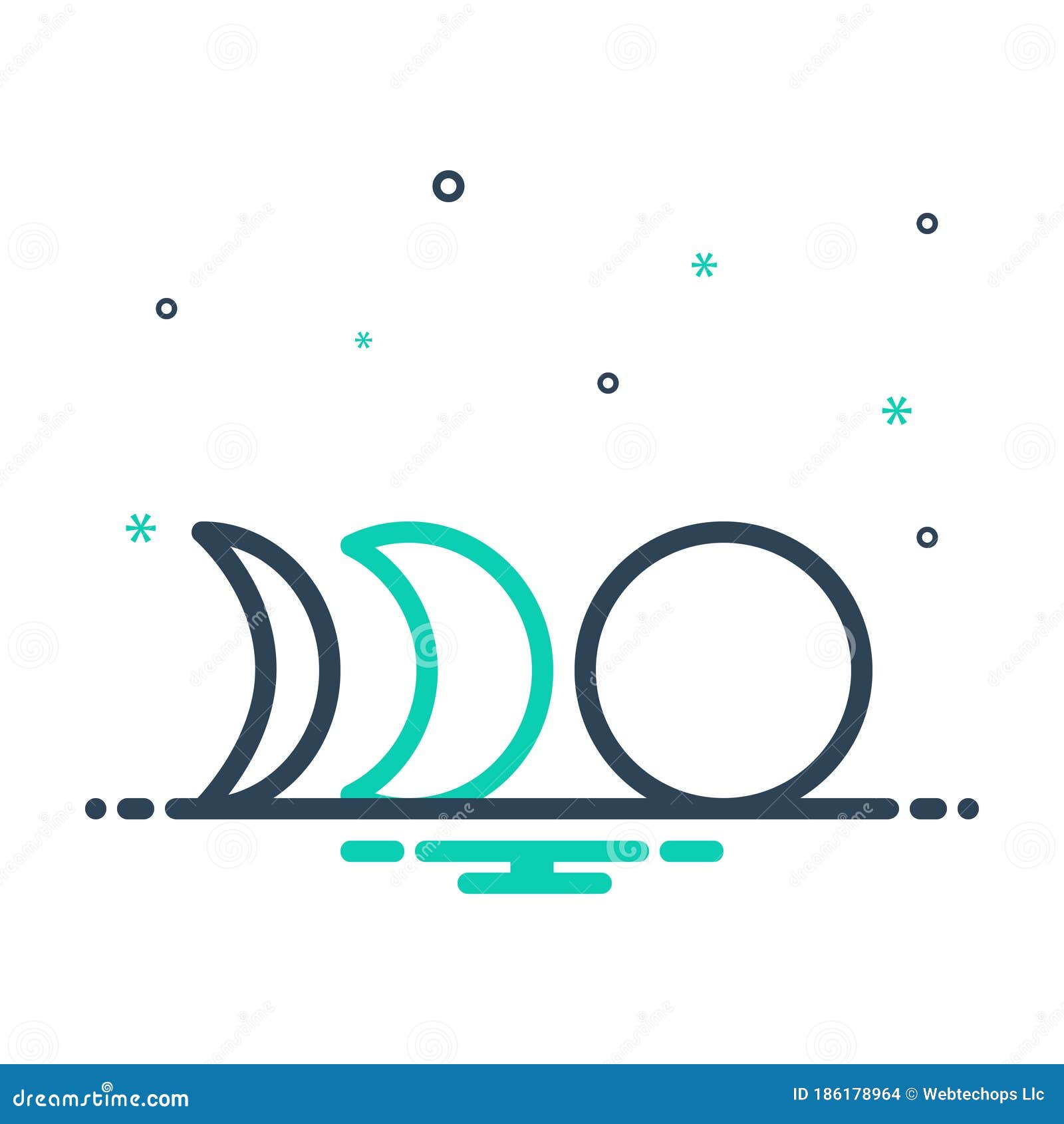 Mix Icon for Phase, Shape and Astrology Stock Vector - Illustration of ...