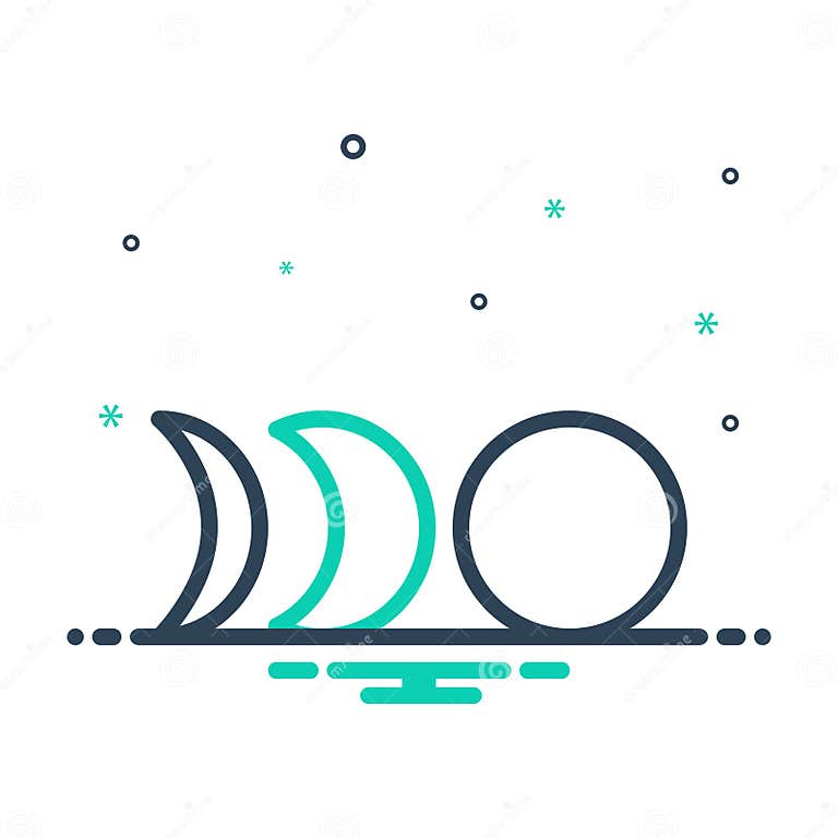 Mix Icon for Phase, Shape and Astrology Stock Vector - Illustration of ...