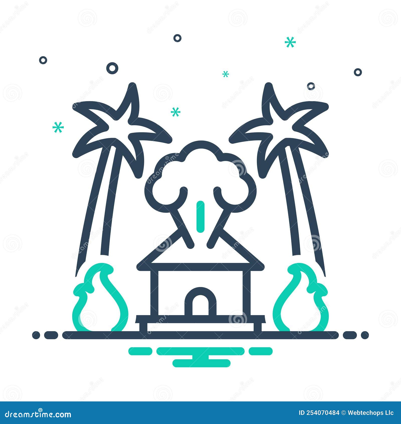 Mix Icon for Phenomenon, Incidence and Storm Stock Illustration ...