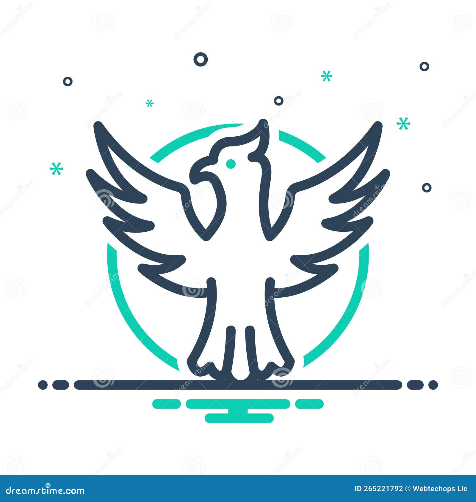 Mix Icon for Phoenix, Marvel and Bird Stock Vector - Illustration of ...
