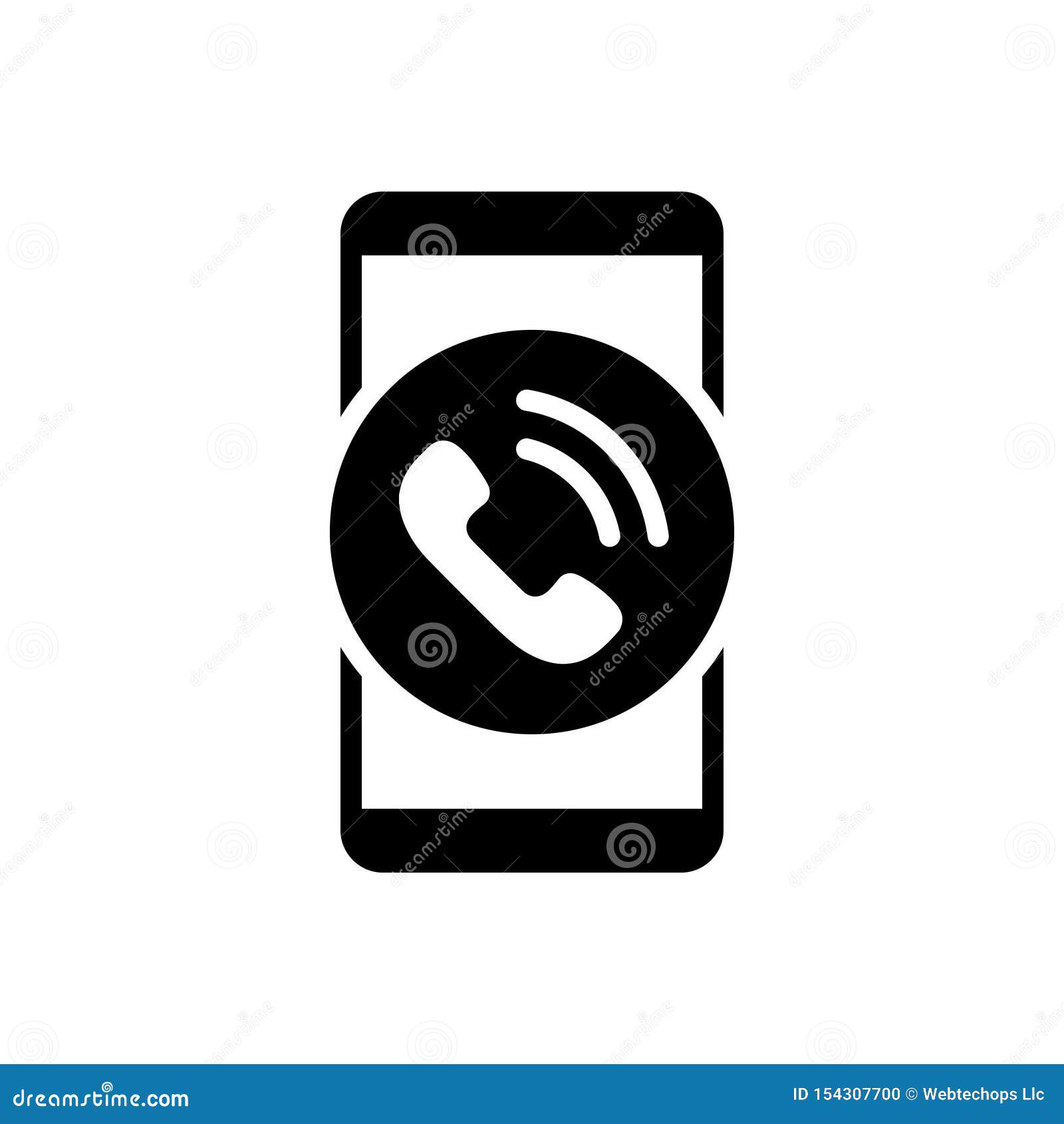 Black Solid Icon for Phone, Cell and Mobile Stock Vector - Illustration ...