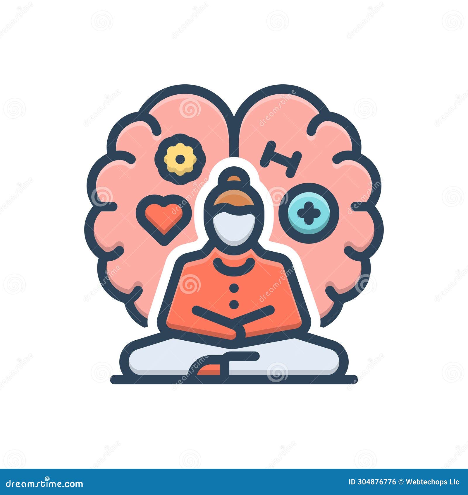 Color Illustration Icon for Physical Health, Physical and Yoga Stock ...