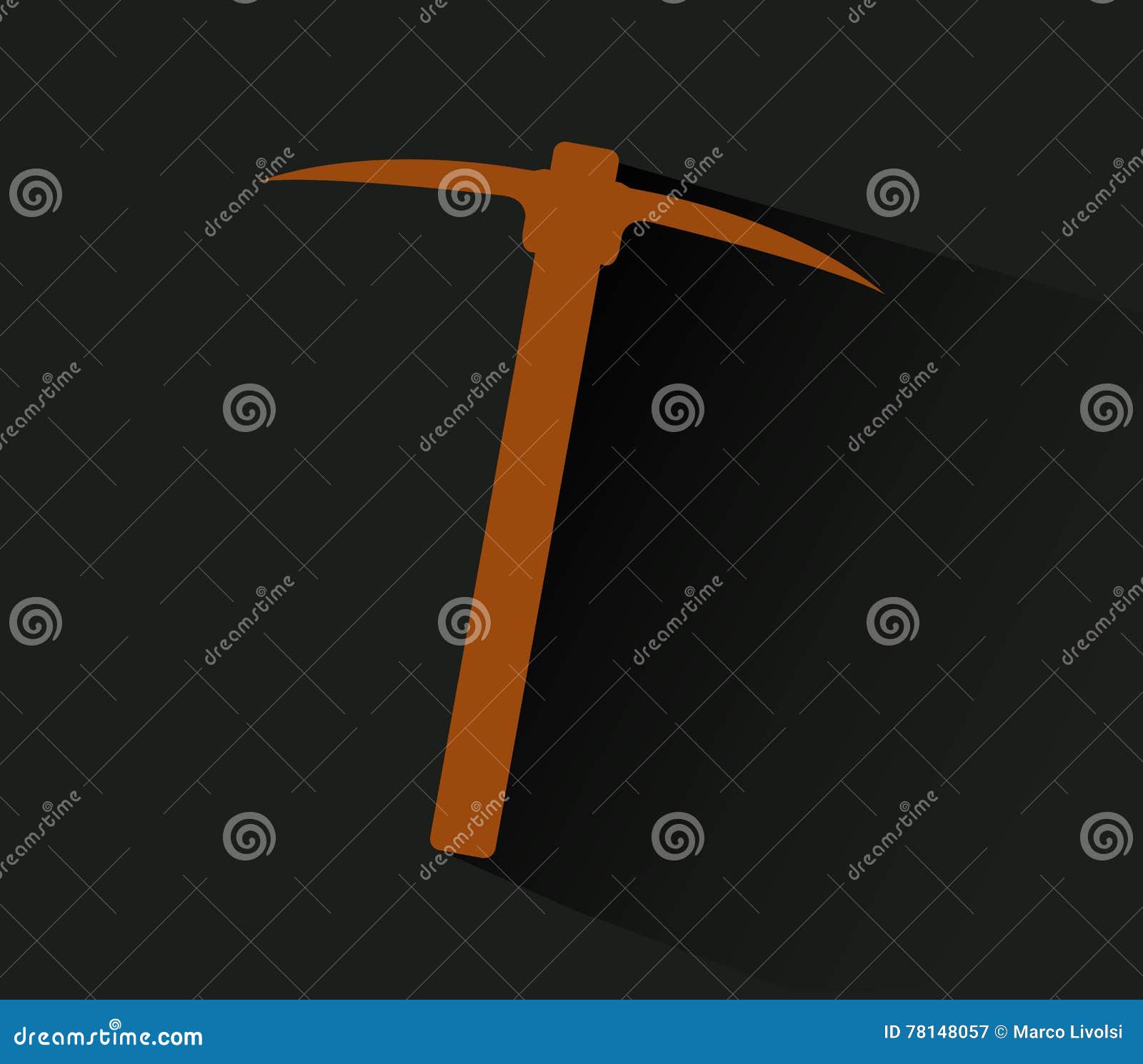 Icon pickaxe illustrated stock illustration. Illustration of simple ...