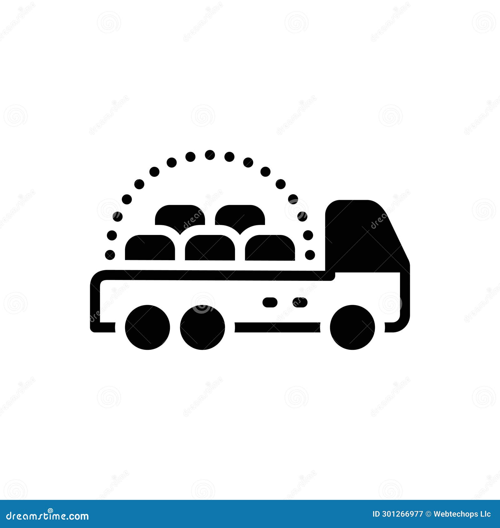 Black Solid Icon for Pickup, Cargo and Transport Stock Vector ...