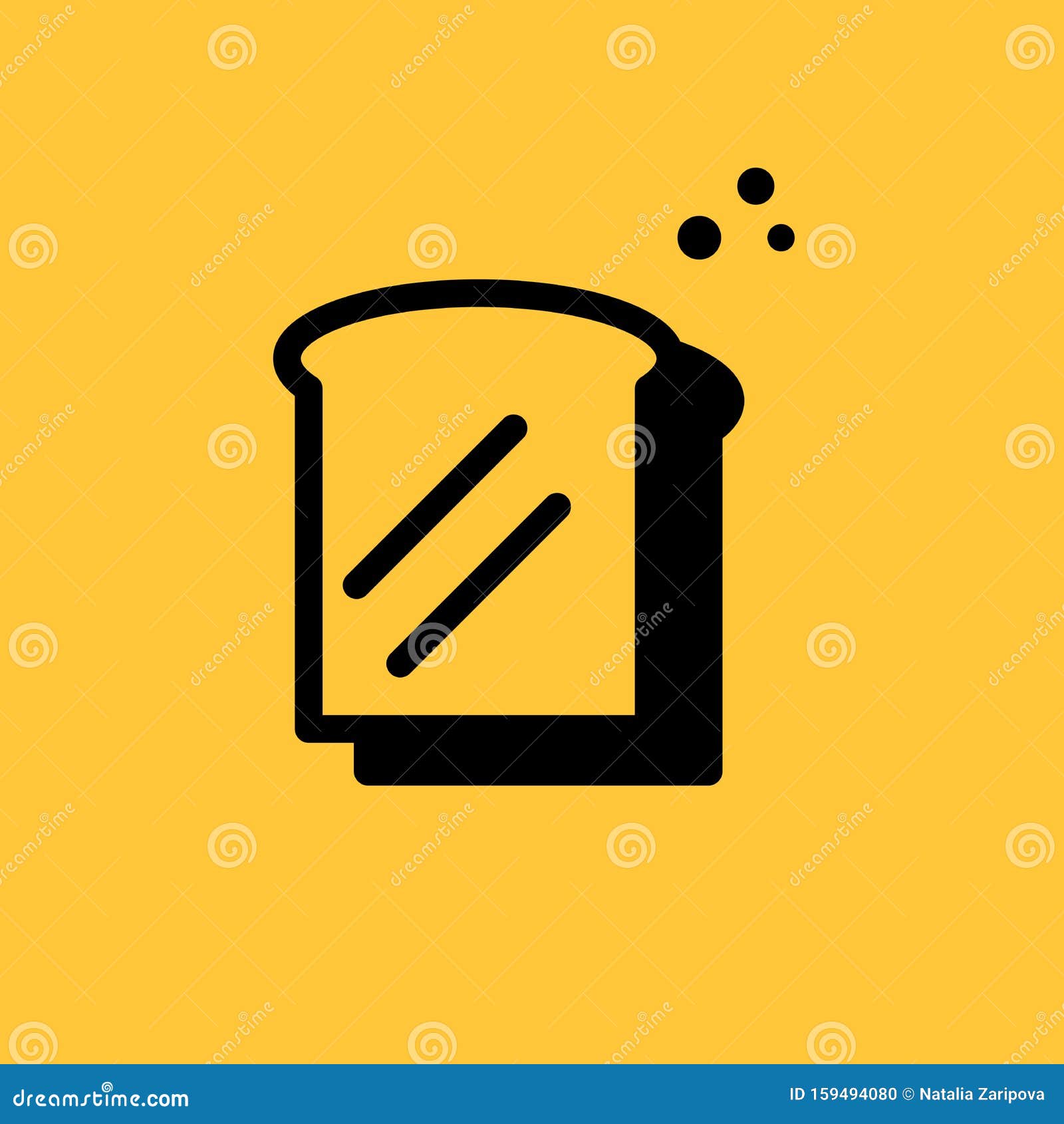 Piece Of Bread With Mold Isolated. Foul Food Vector Illustration ...