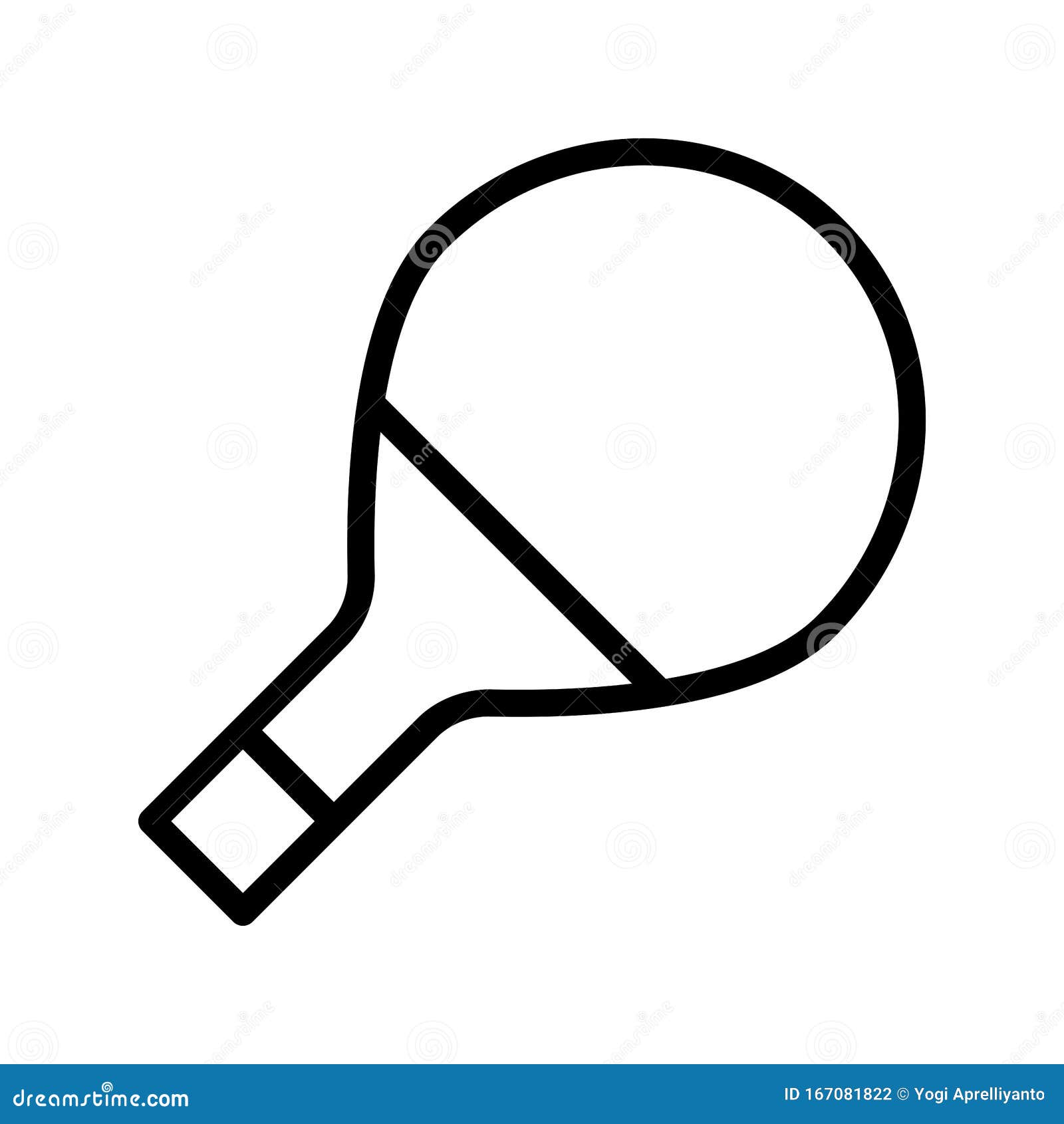 Icon Ping Pong in Outline Style. Vector Illustration and Editable ...