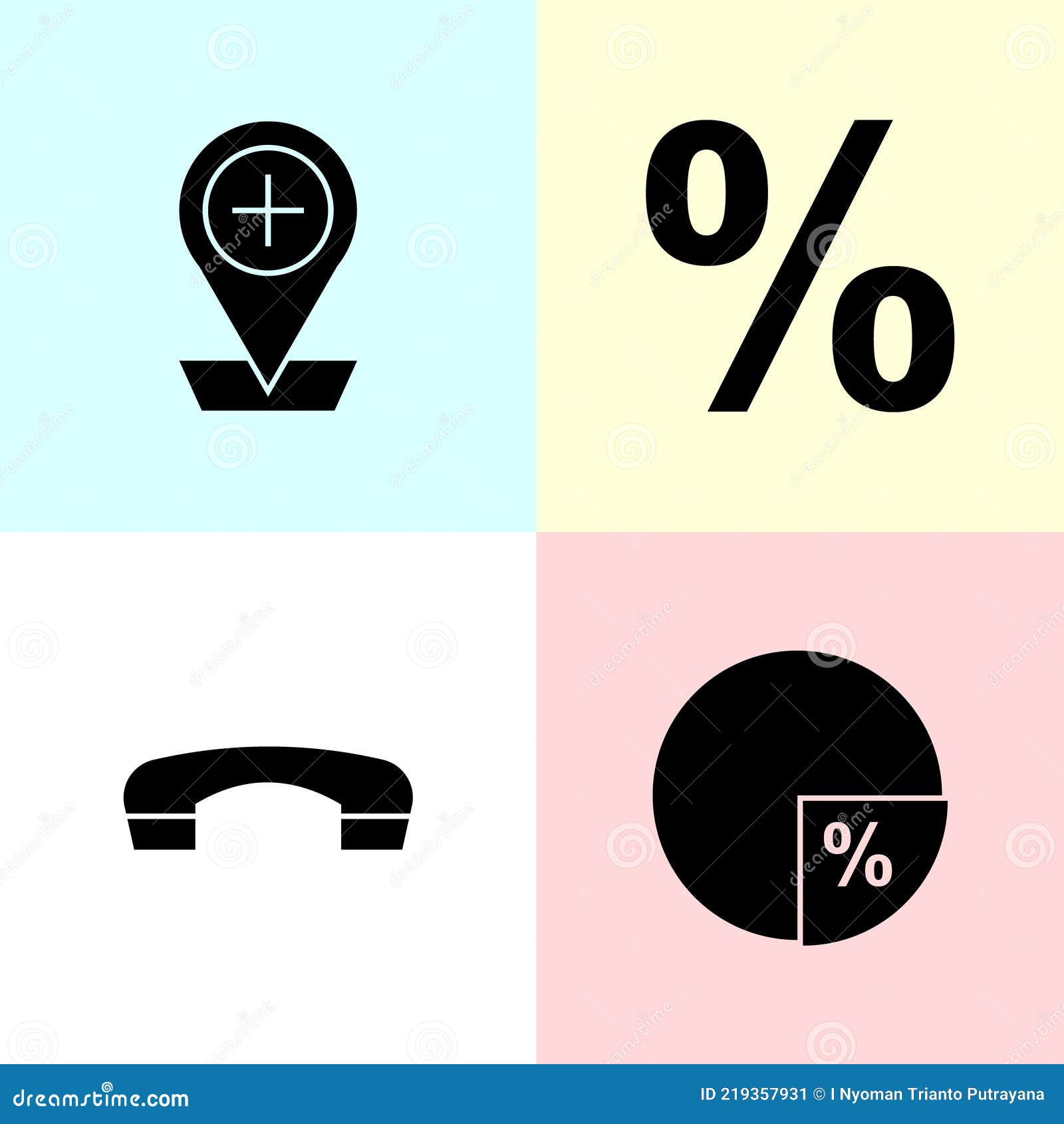 Icon Placeholder, Pie Chart, Phone, Percentage. Vector Stock Vector ...