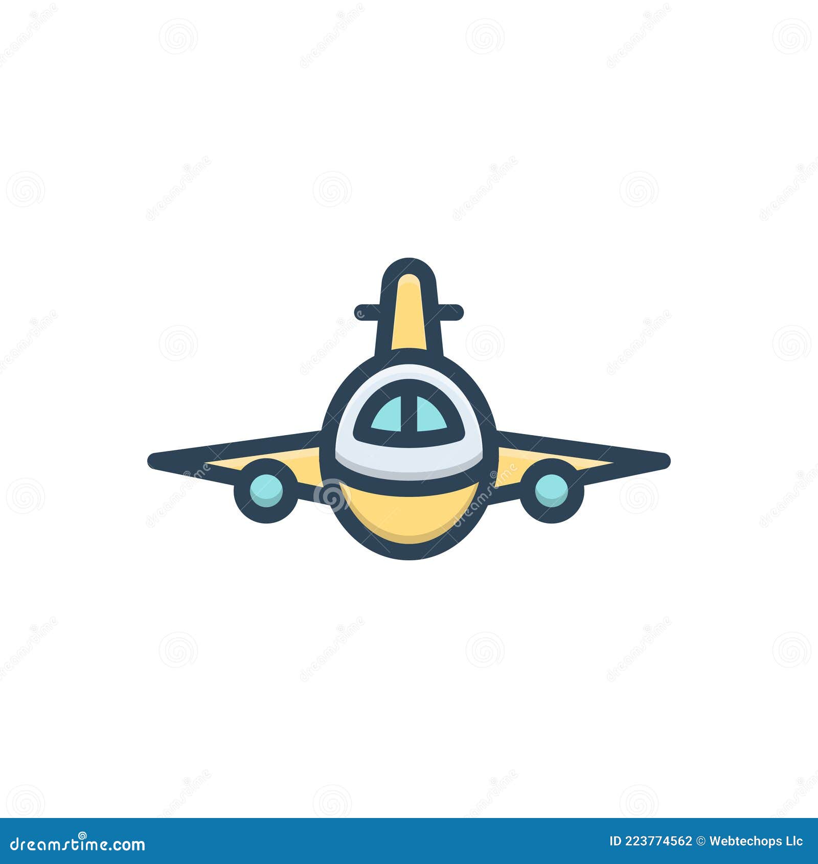 Color Illustration Icon for Plan, Aeroplane and Flying Stock ...