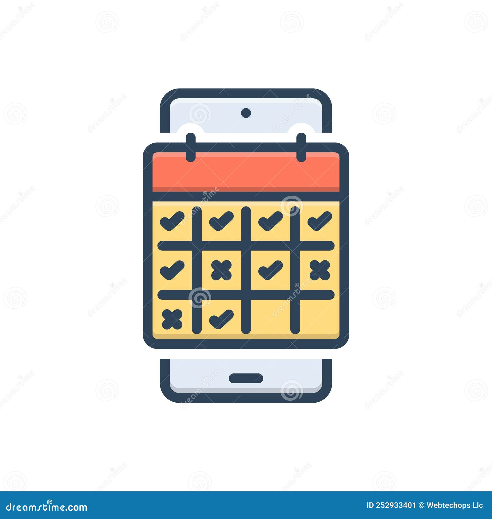 Color Illustration Icon for Planned, Prepared and Preset Stock Vector ...