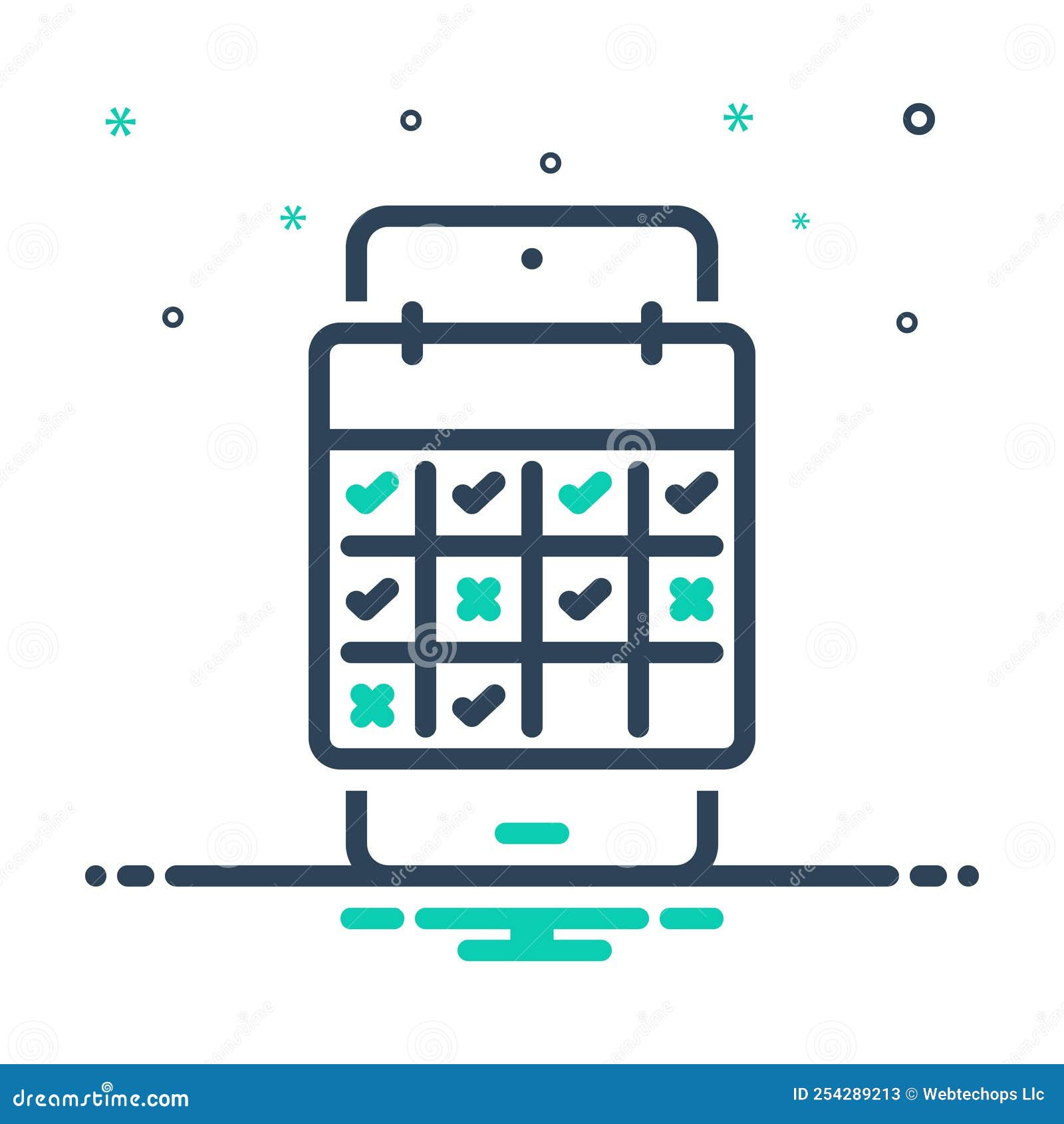 Mix Icon for Planned, Prepared and Schedule Stock Vector - Illustration ...