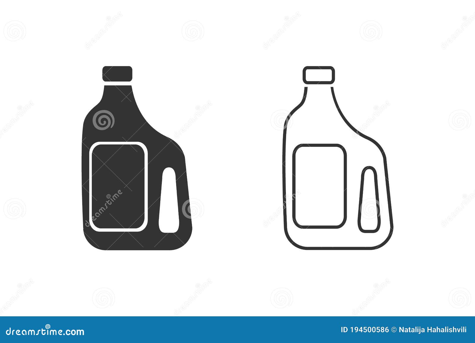 Icon of Plastic Bottle of Liquid Laundry Detergent. Vector Stock Vector ...