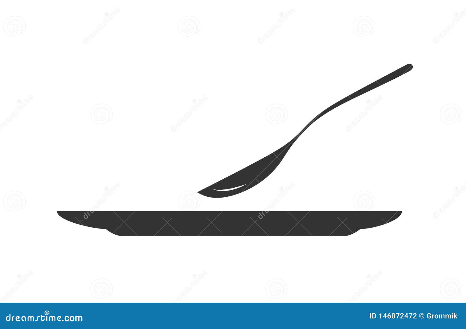 Icon Plates with a Spoon, Simple Icon for Design Stock Vector ...