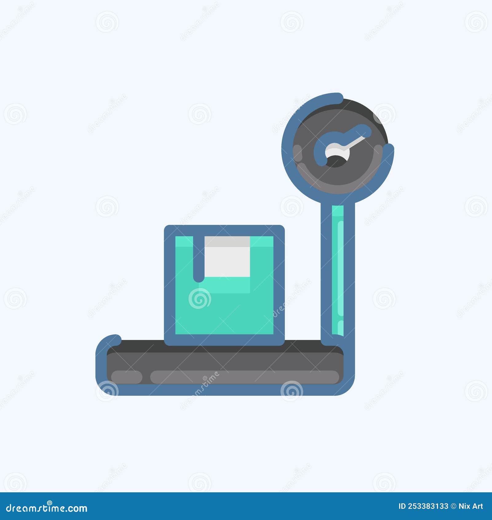 Icon Platform Scale. Suitable for Education Symbol. Doodle Style ...