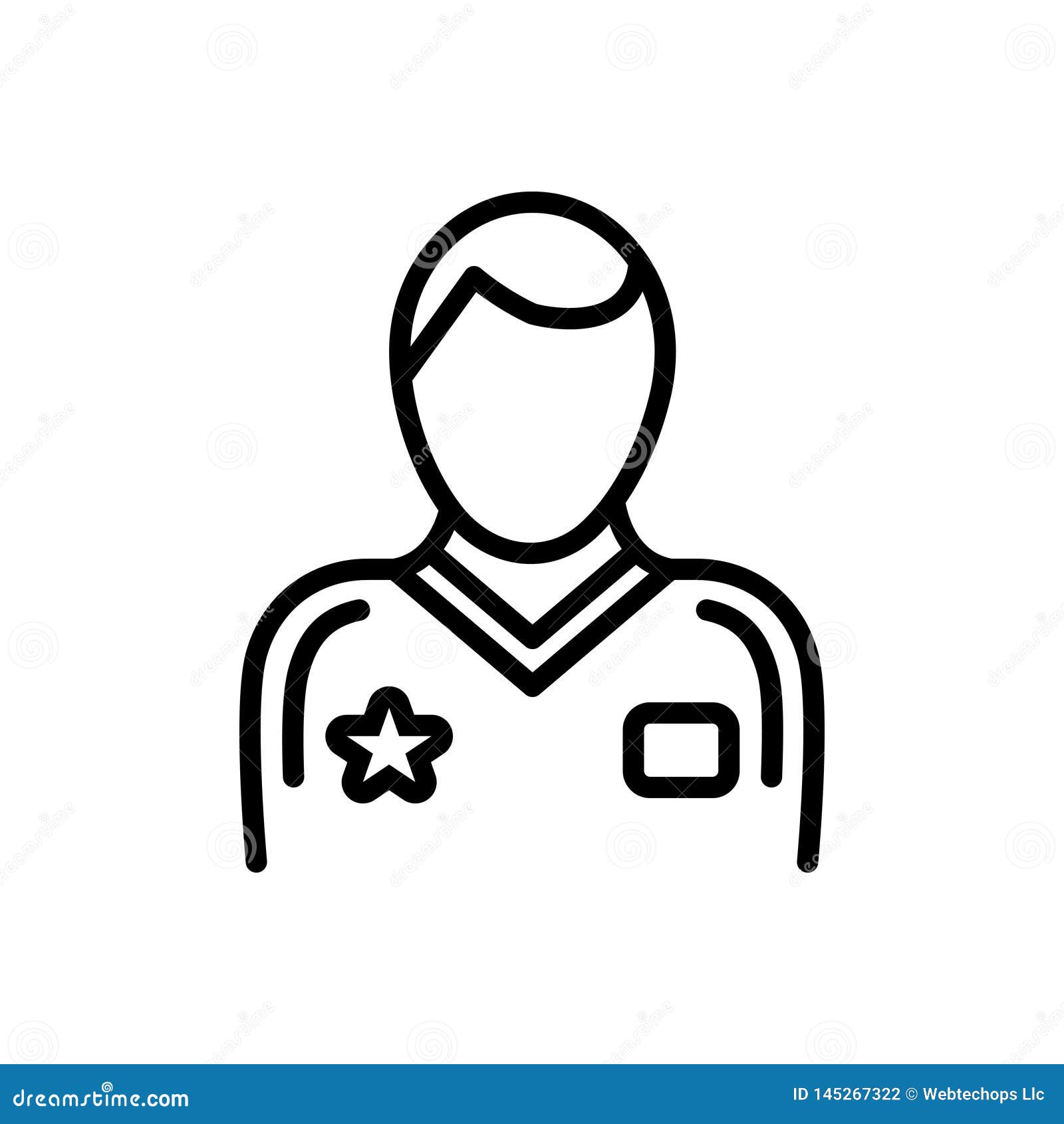 Black Line Icon for Player, Sportsman and Champions Stock Vector ...