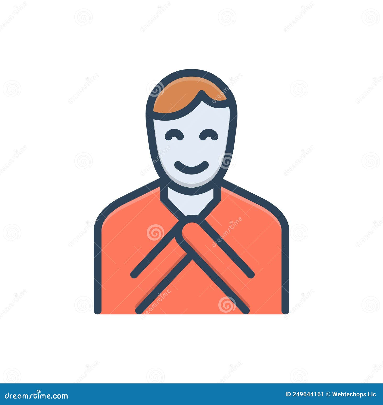 Color Illustration Icon for Pleased, Happy and Blissful Stock Vector ...