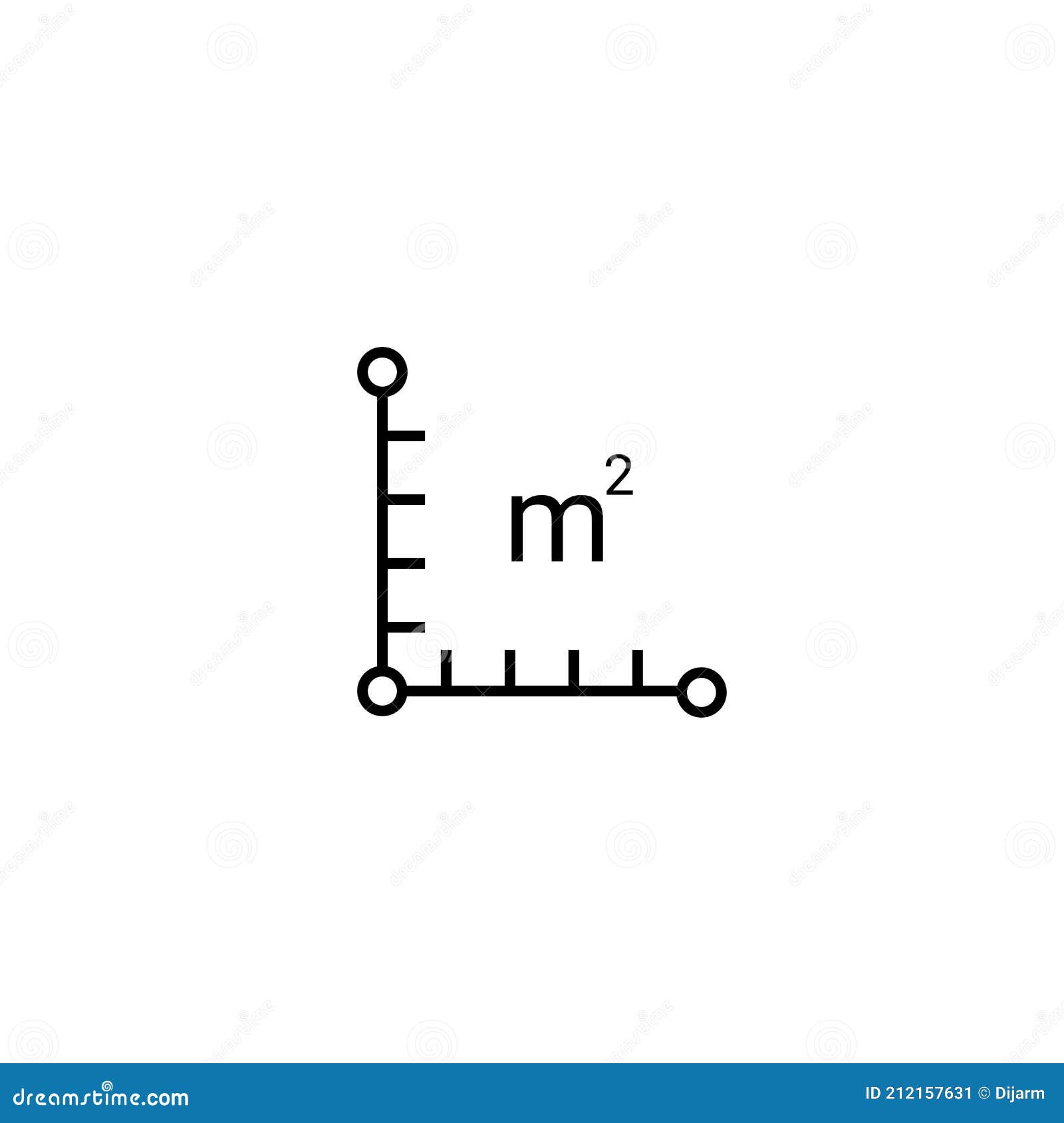 Icon Plot Area in Square Metres. Vector Dimension Size Flat Pictogram ...