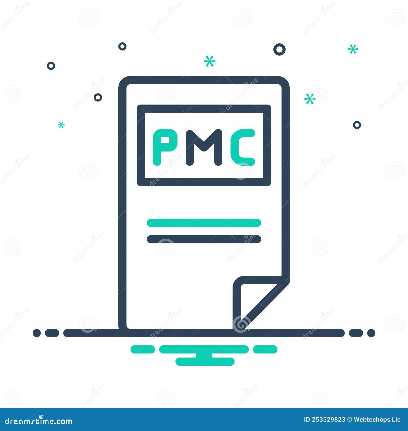 Mix Icon for Pmc, Document and File Stock Vector - Illustration of ...