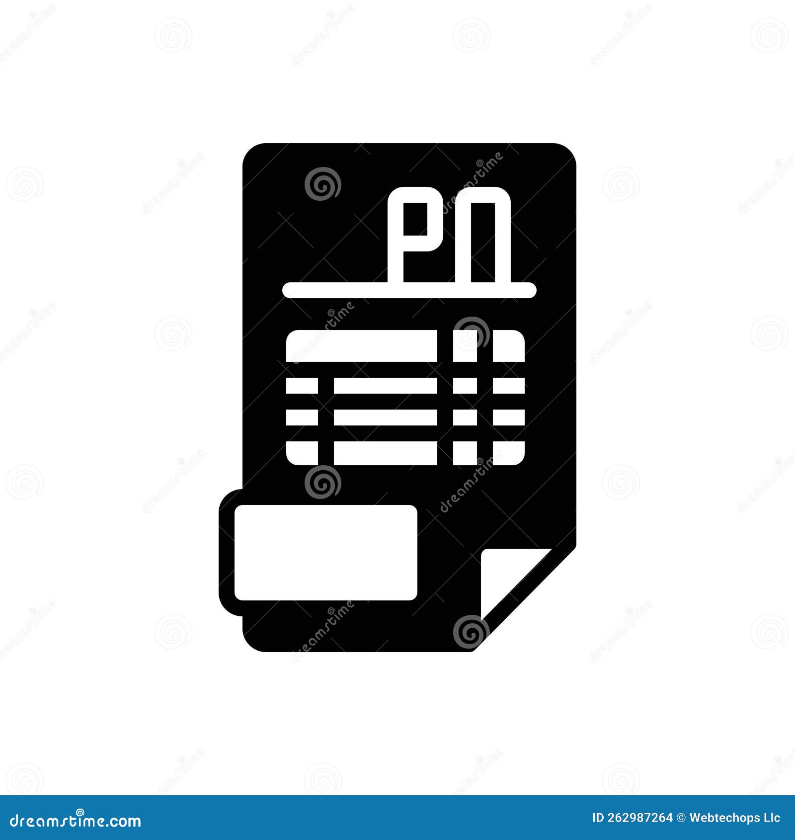 Black Solid Icon for Po, Information and Document Stock Vector ...